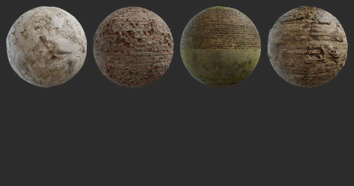 Textures: Brick > Dirty > Plaster-concrete • Poly Haven