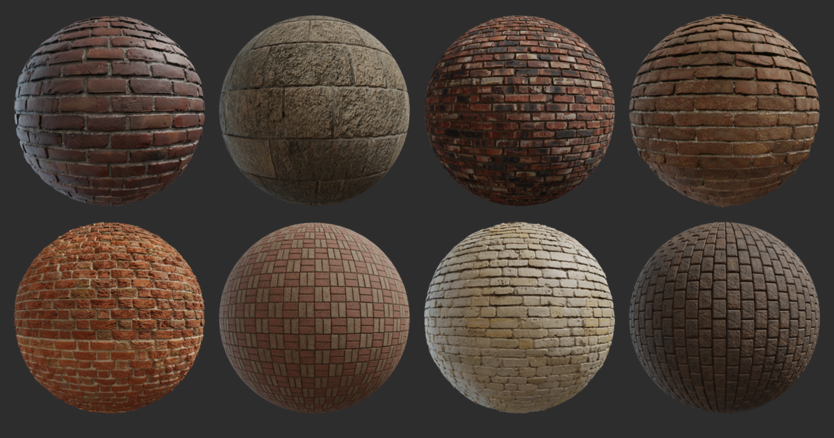 Textures: Brick > Man Made > Outdoor > Clean • Poly Haven