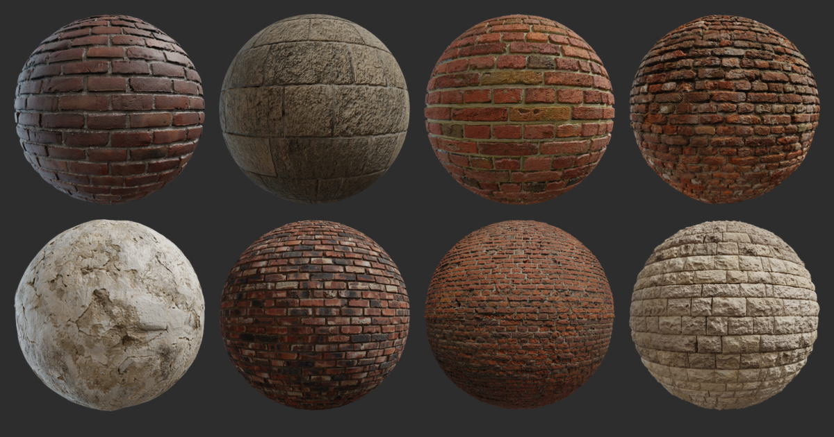 Textures: Brick > Outdoor > Wall > Man Made • Poly Haven