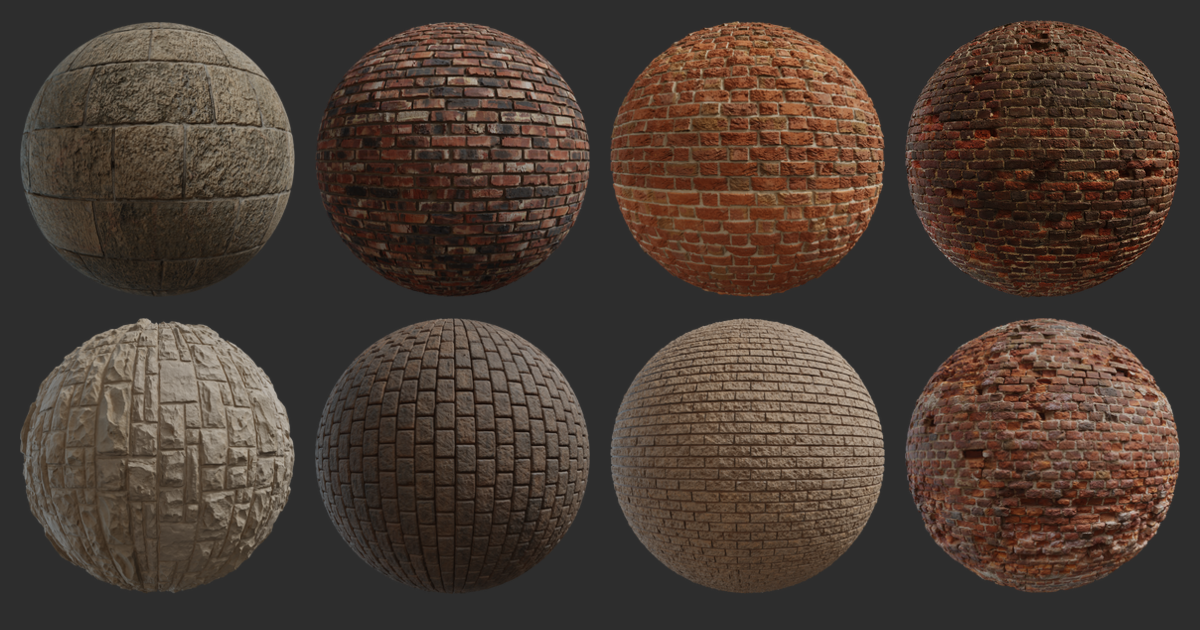 Textures: Brick > Wall > Outdoor > Indoor • Poly Haven