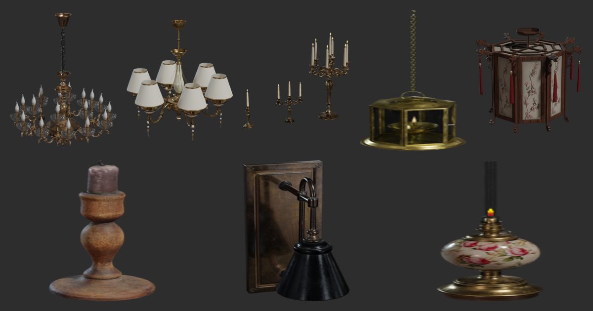Models: Decorative > Lighting • Poly Haven