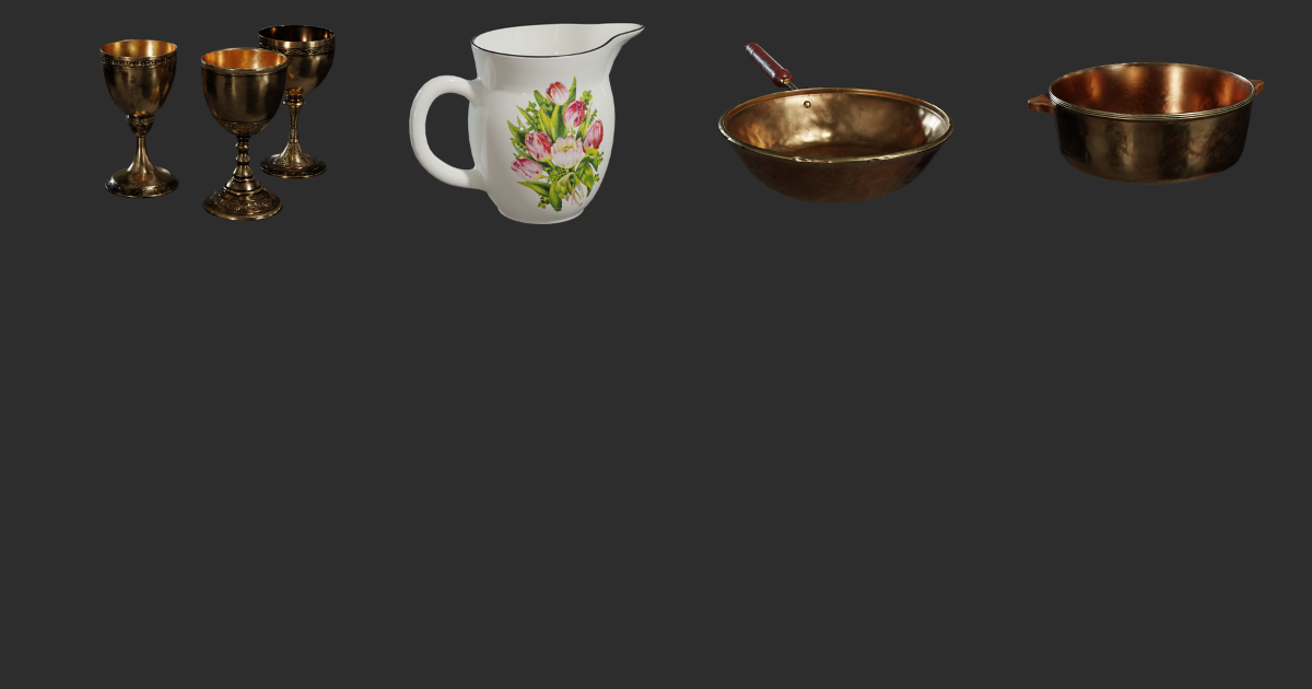 Models: Decorative > Props > Dishes > Containers • Poly Haven