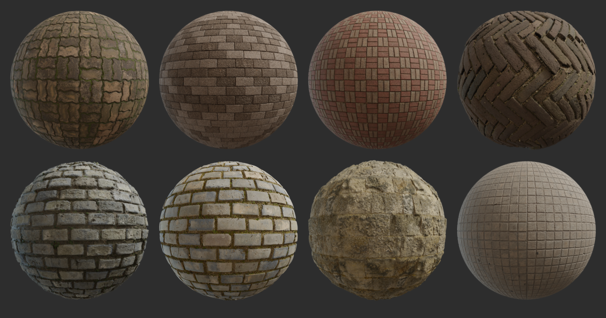 Textures: Floor > Brick > Man Made • Poly Haven