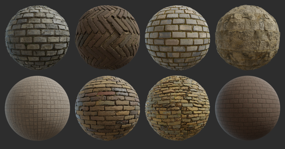 Textures: Floor > Man Made > Brick > Dirty • Poly Haven