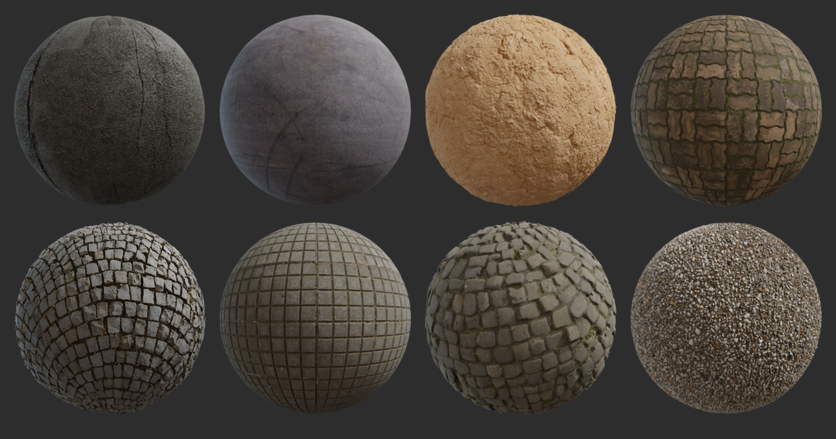 Textures: Floor > Outdoor > Man Made > Road • Poly Haven