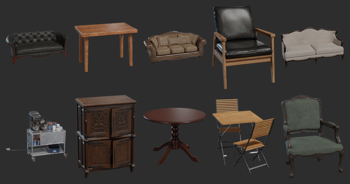 Models: Furniture • Poly Haven