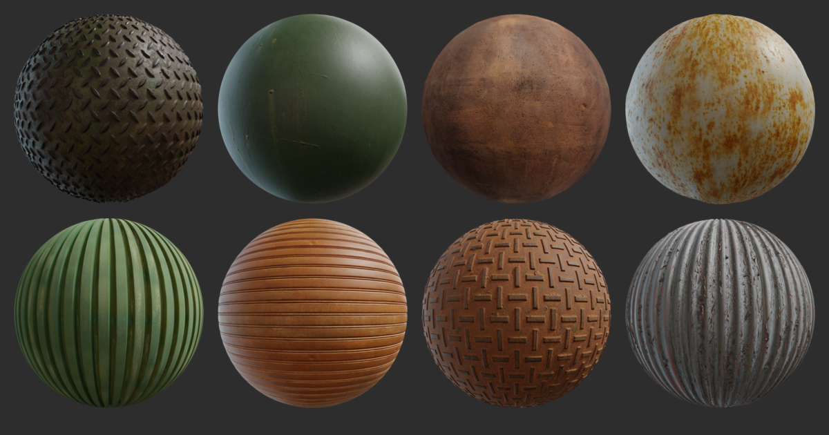 Textures: Metal > Outdoor • Poly Haven