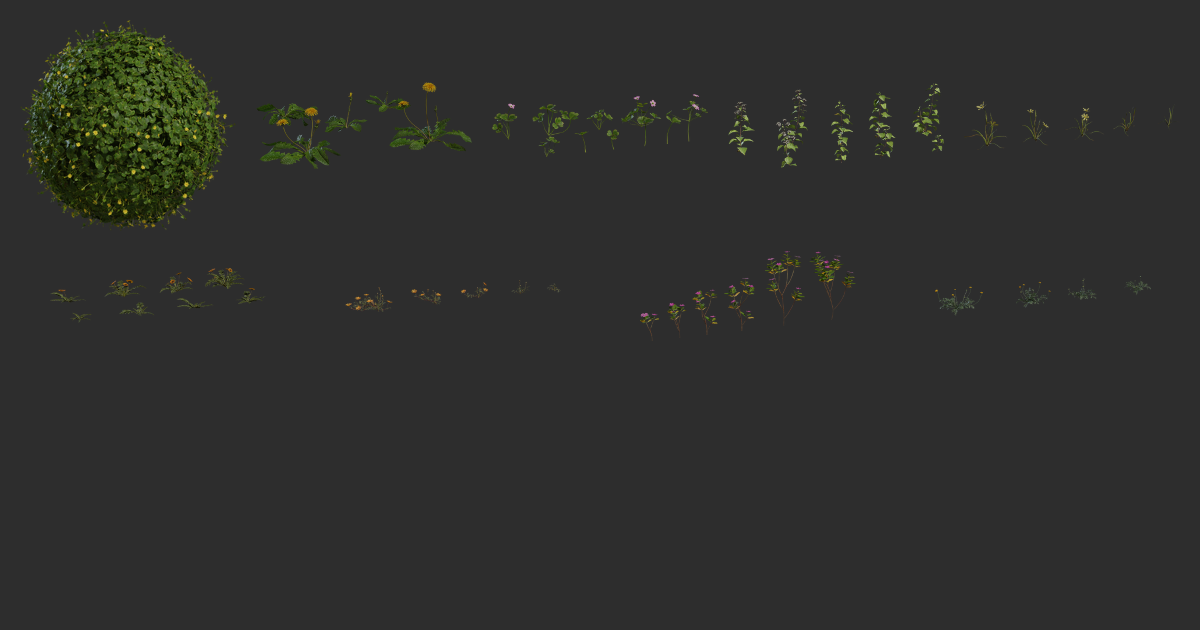 Models: Nature > Flowers • Poly Haven