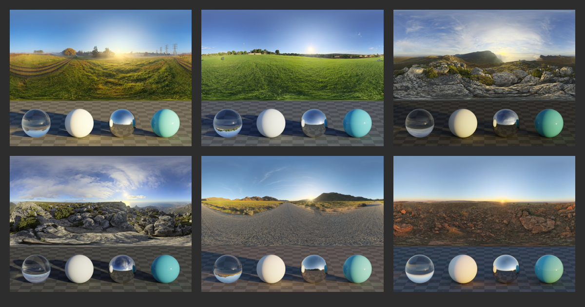 HDRI: Nature > High Contrast > Skies > Sunrise-sunset • Poly Haven