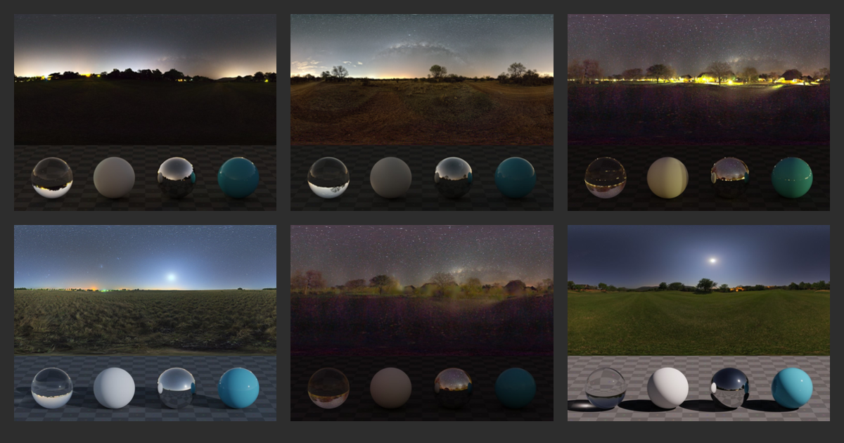 HDRI: Night > Clear > Nature • Poly Haven