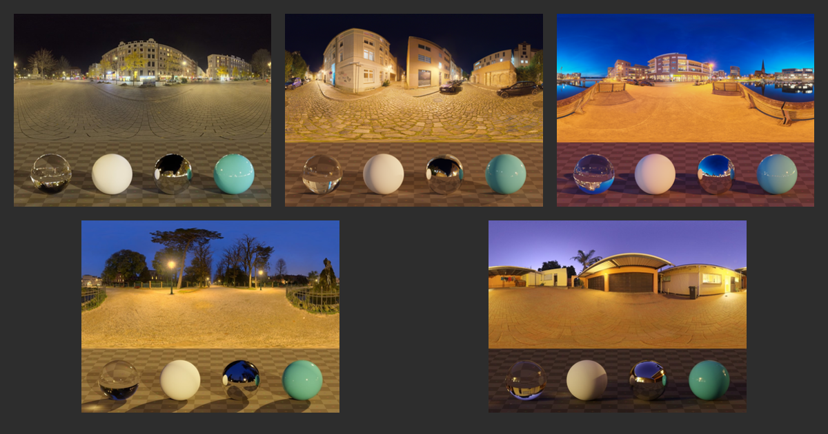 HDRIs: Outdoor > Clear > Urban > Night • Poly Haven