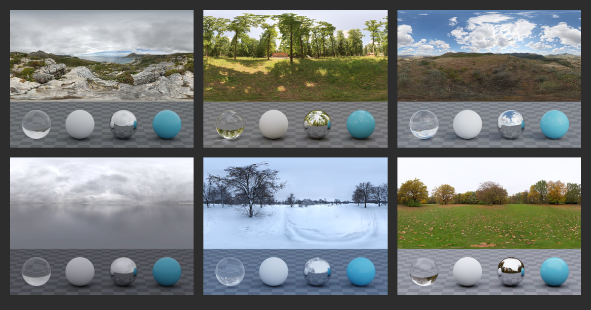 HDRIs: Outdoor > Midday > Low Contrast > Nature • Poly Haven