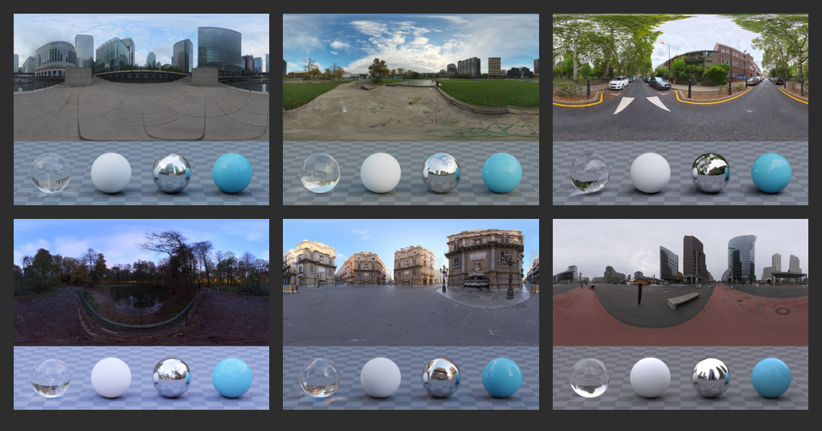 HDRIs: Outdoor > Natural Light > Low Contrast > Urban • Poly Haven