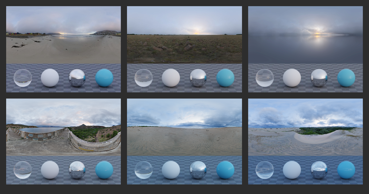 HDRIs: Outdoor > Nature > Overcast > Sunrise-sunset • Poly Haven