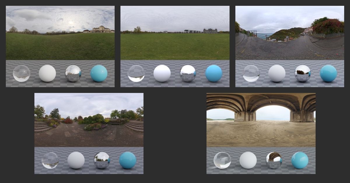 HDRI: Outdoor > Urban > Overcast > Nature • Poly Haven