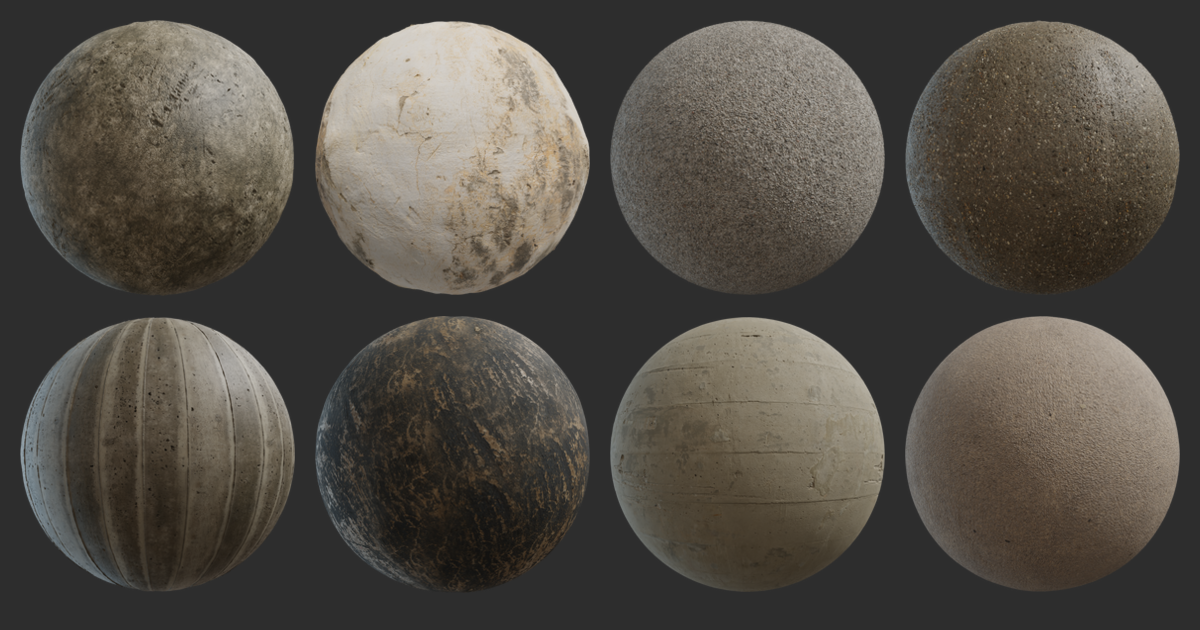 Textures: Plaster-concrete > Concrete > Outdoor • Poly Haven