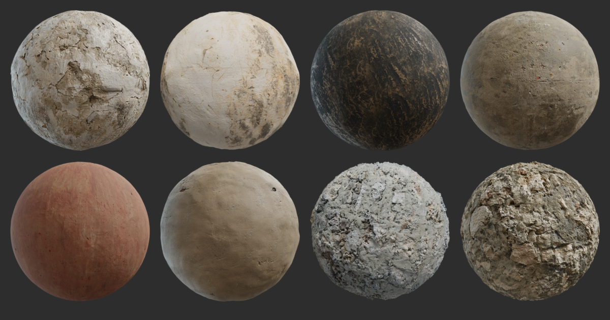 Textures: Plaster-concrete > Dirty > Plaster > Outdoor • Poly Haven