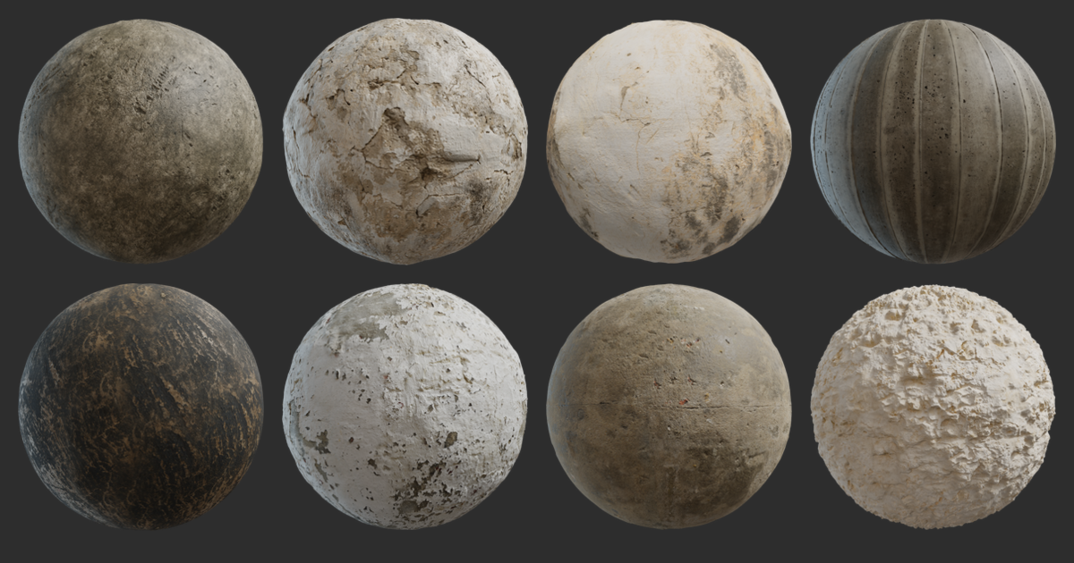 Textures: Plaster-concrete > Wall > Dirty > Outdoor • Poly Haven