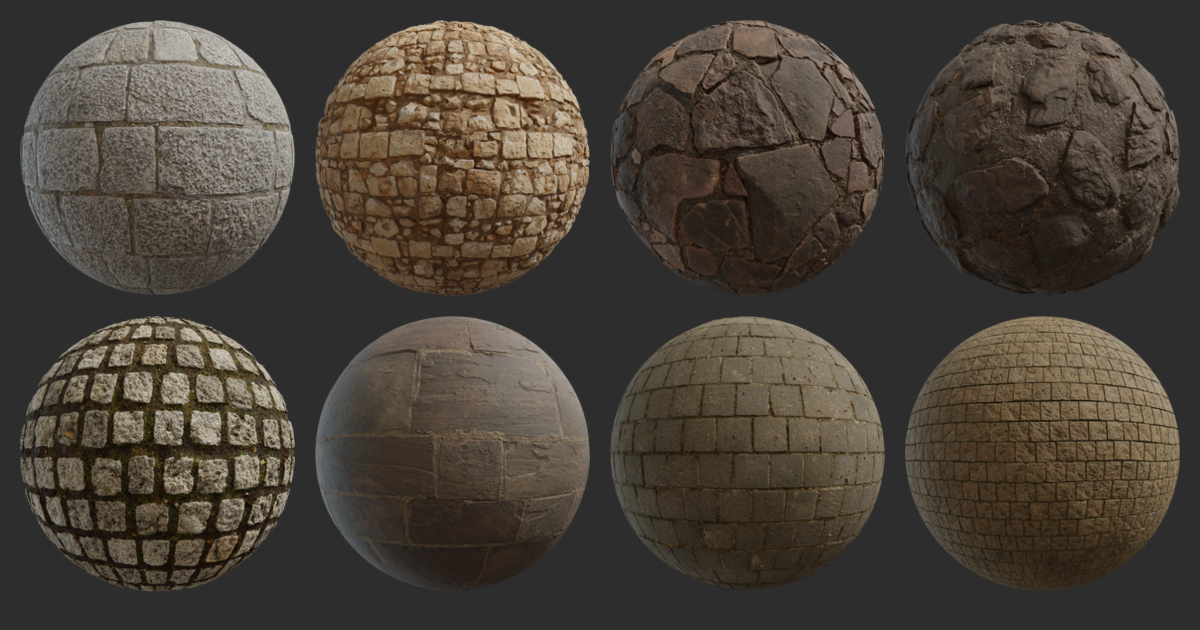 Textures: Rock > Man Made > Floor > Outdoor • Poly Haven