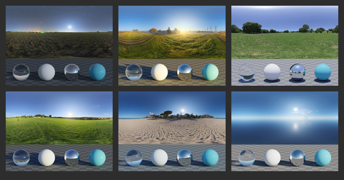 HDRIs: Skies > Natural Light > Clear > High Contrast • Poly Haven