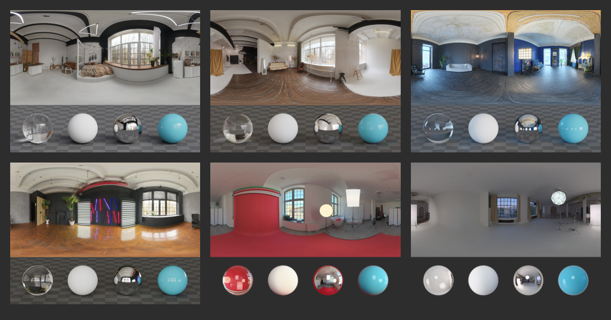 HDRIs: Studio > Artificial Light > Medium Contrast > Natural Light • Poly Haven
