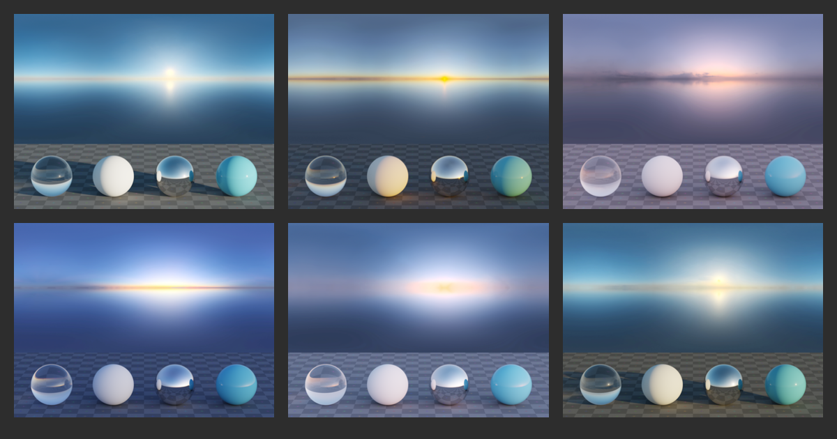 HDRIs: Sunrise-sunset > Clear > Pure Skies • Poly Haven