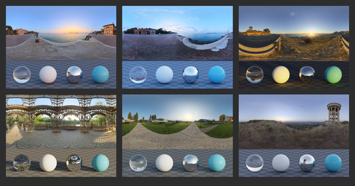 HDRI: Urban > Nature > Sunrise-sunset • Poly Haven