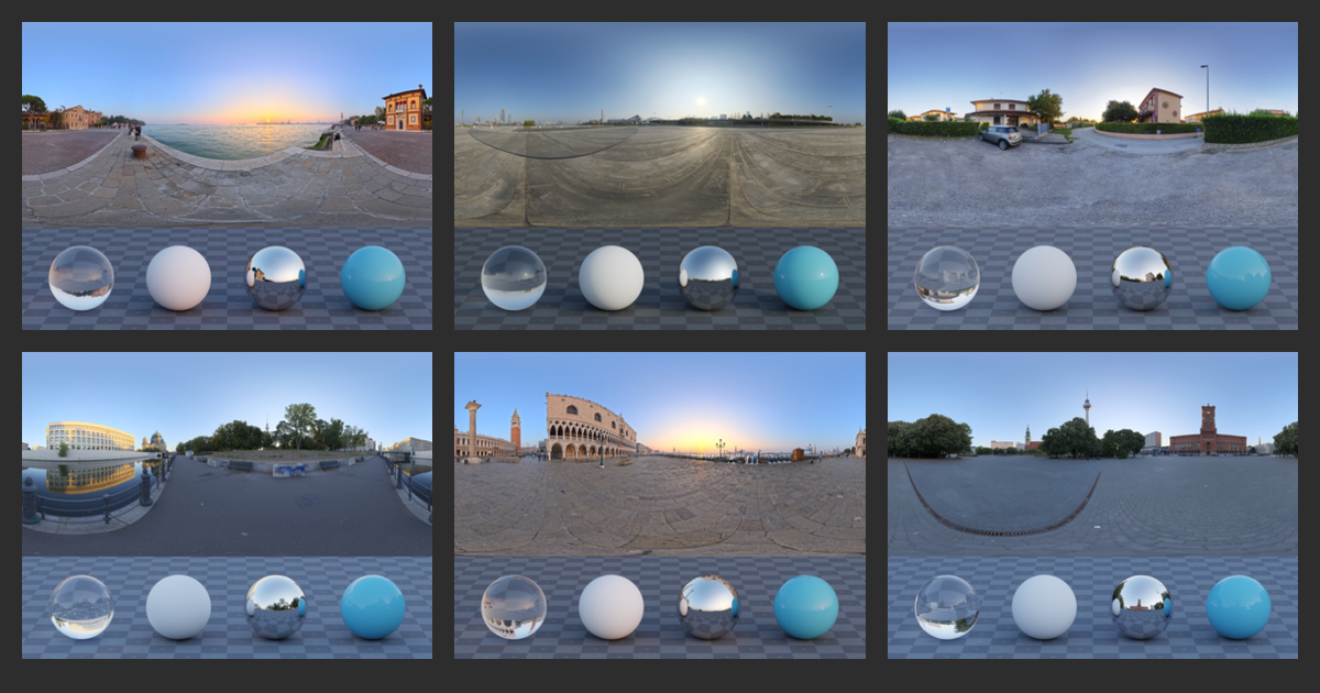HDRI: Urban > Outdoor > Clear > Sunrise-sunset • Poly Haven