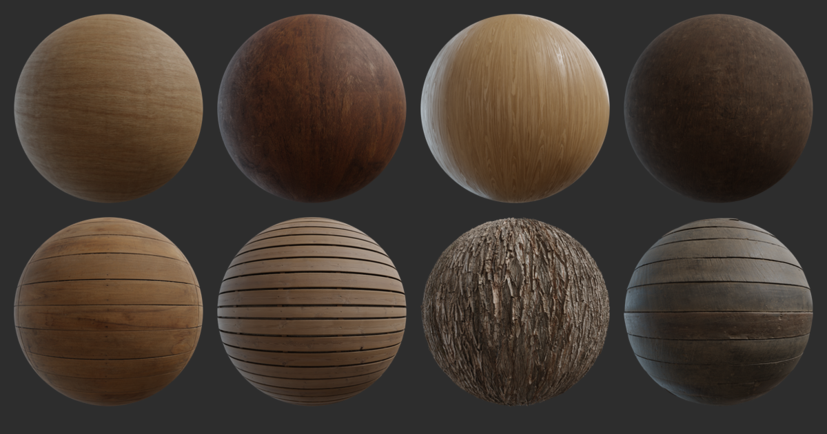 Textures: Wood > Raw Wood • Poly Haven